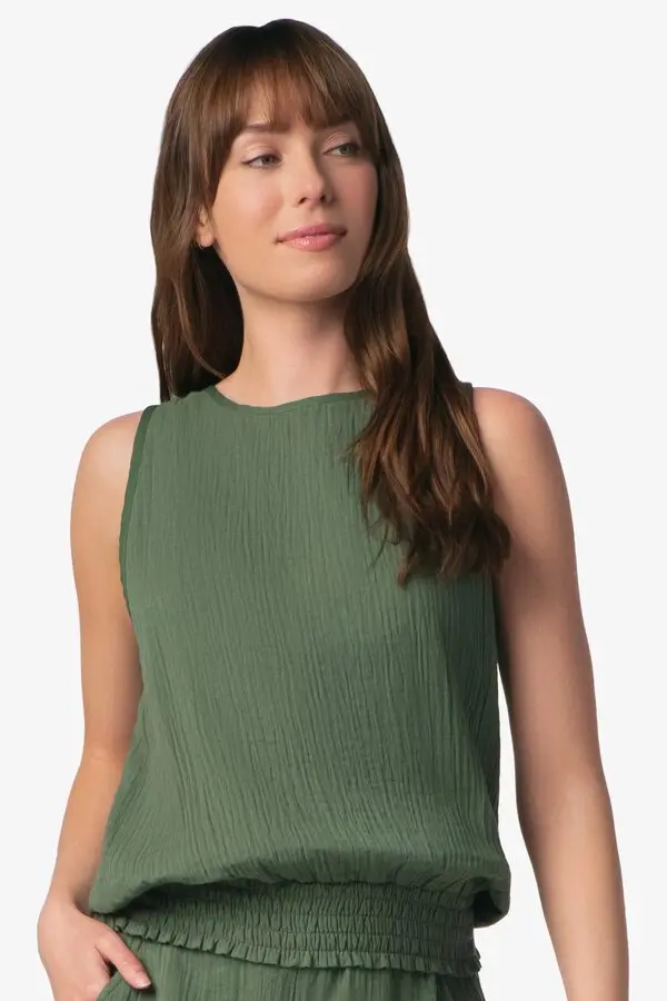 Helen Jon Island Sleeveless Top - Fatigue