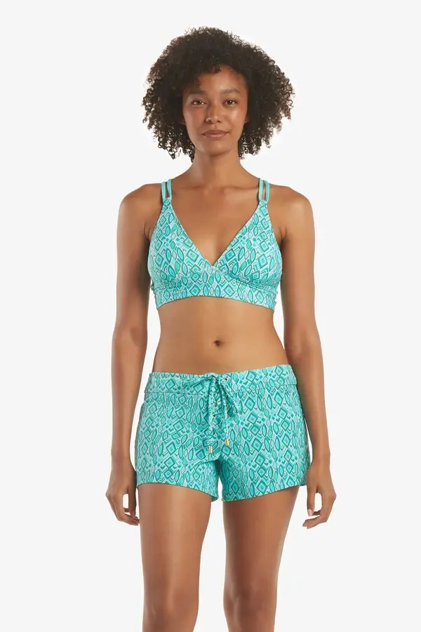 Helen Jon 4' Lace-up Board Short - Costa Del Sol