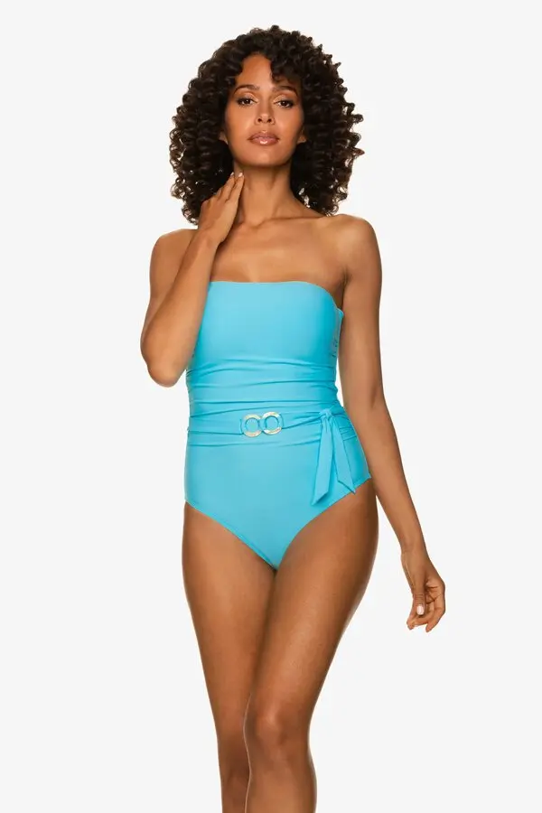 Helen Jon Belted Ring Bandeau One-piece