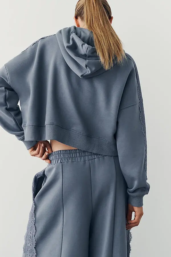 Daily Practice Lace Hoodie - Dark Grey