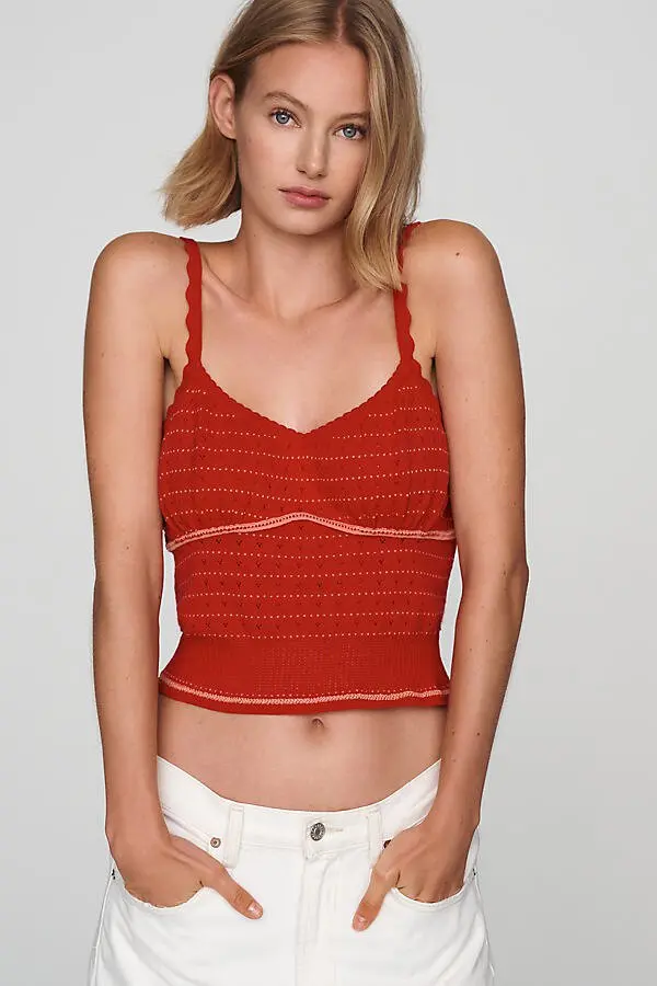 Maeve Scalloped Sweater Tank Top