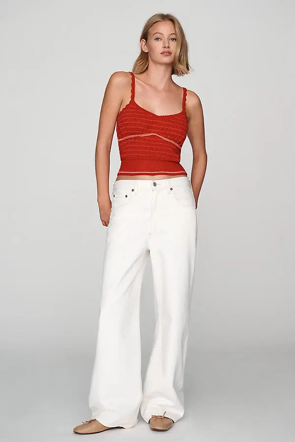 Maeve Scalloped Sweater Tank Top