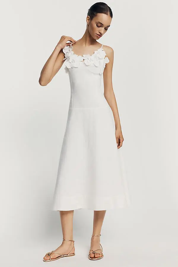 Endless Rose 3d Floral Midi Dress