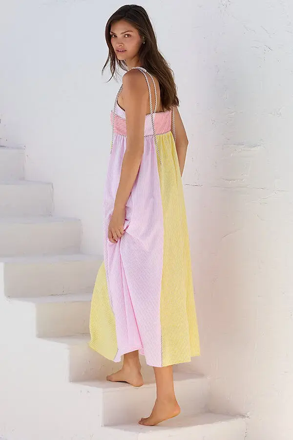 English Factory Colorblock Empire Dress