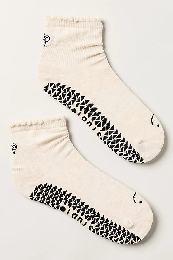 POINTE STUDIO X Daily Practice Pilates Grip Socks - Heather Sand