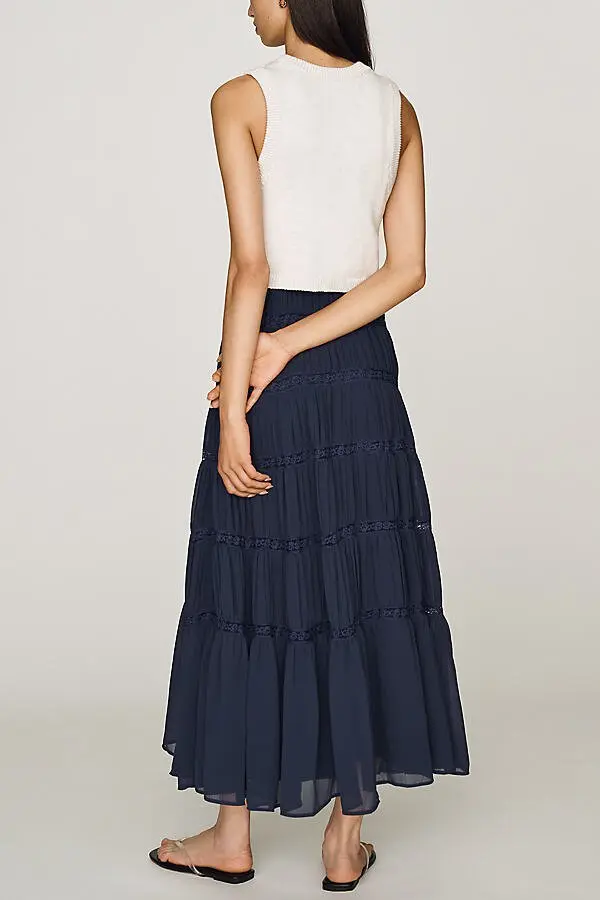 Anthropologie Gemi Twofer Midi Dress - Navy