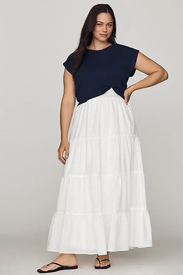 Anthropologie Gemi Twofer Midi Dress - Navy
