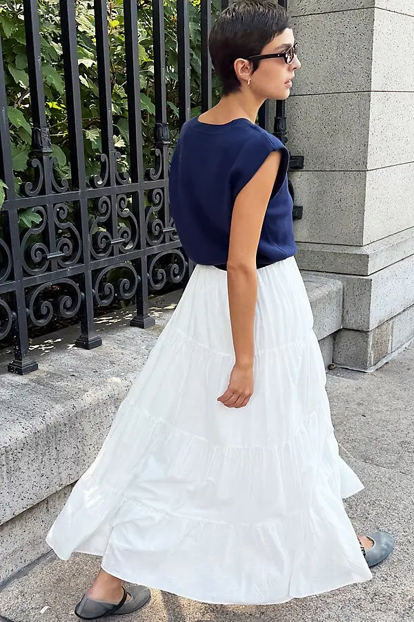 Anthropologie Gemi Twofer Midi Dress - Navy