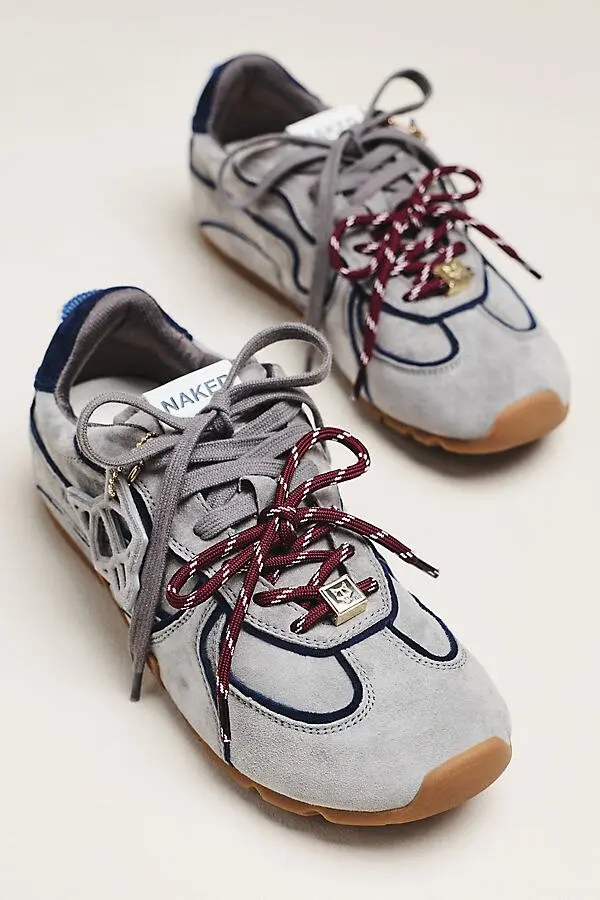 NAKED WOLFE Adored Suede Sneakers - Grey