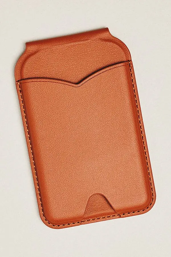 POSH TECH Magnetic Wallet And Mirror Phone Stand - Brown