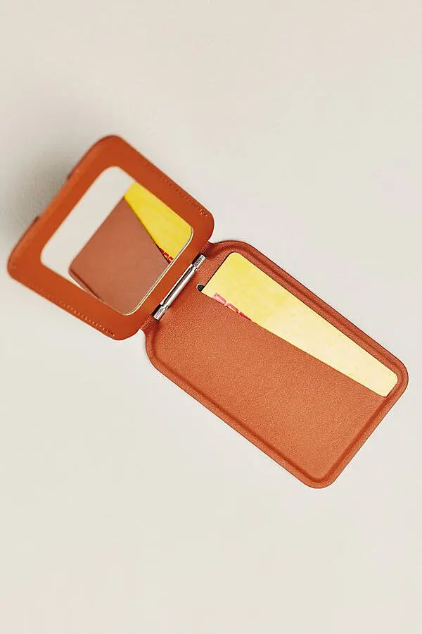 POSH TECH Magnetic Wallet And Mirror Phone Stand - Brown