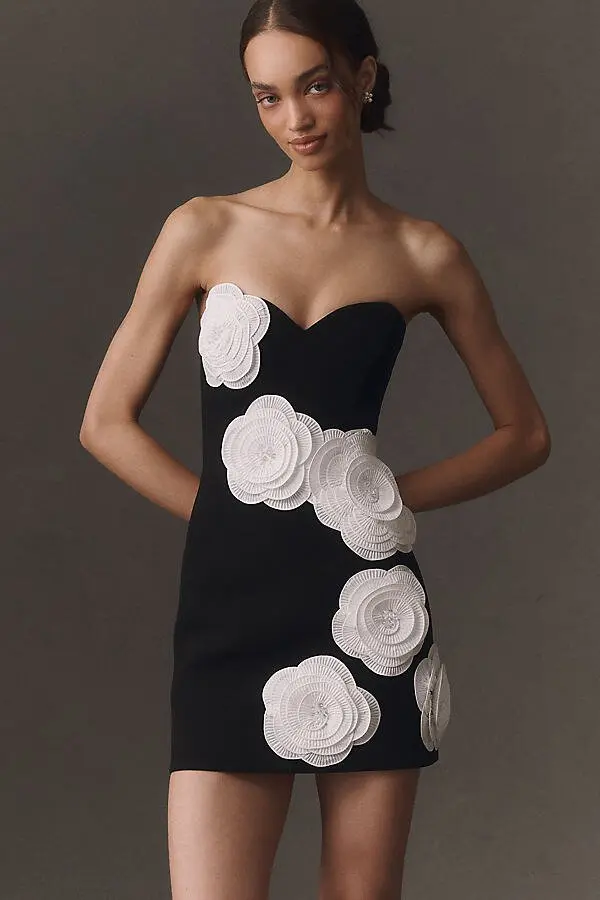 HELSI Gia 3d Mi Dress - Black & White Pattern