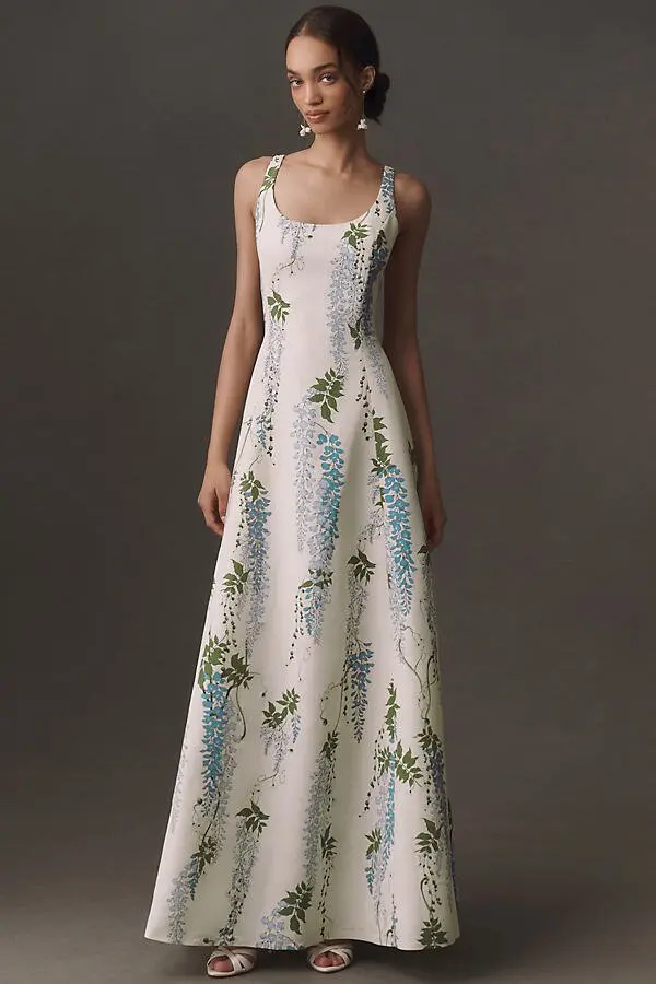 Mestiza New York Amanda Scoop-neck Gown - Ivory