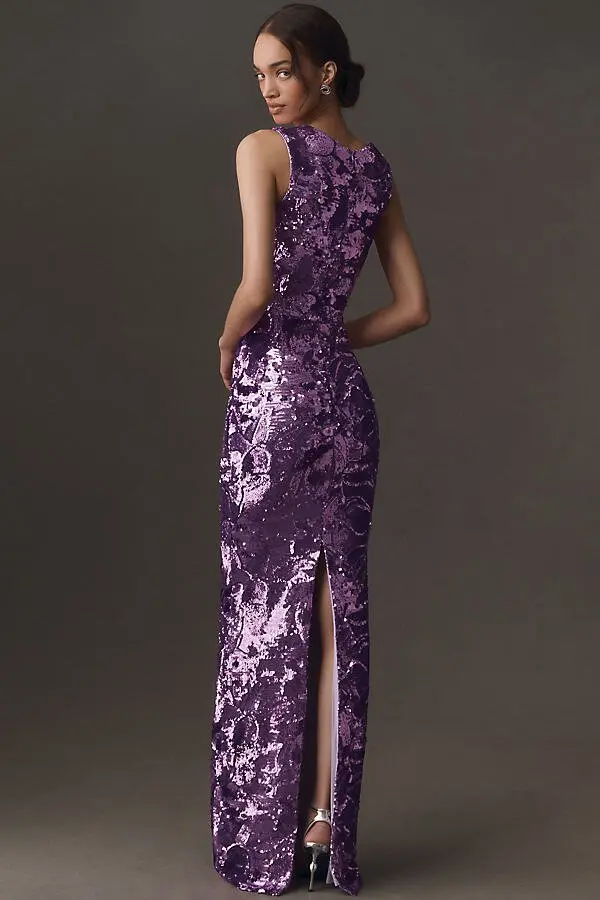 HELSI Iris Sequ Maxi Dress - Purple