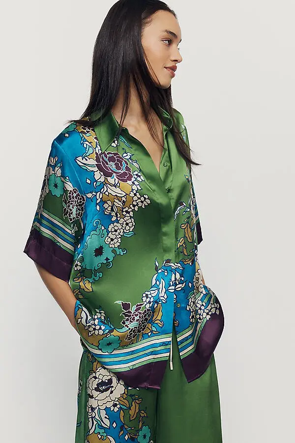 ALEMAIS Nanci Silk Shirt Top