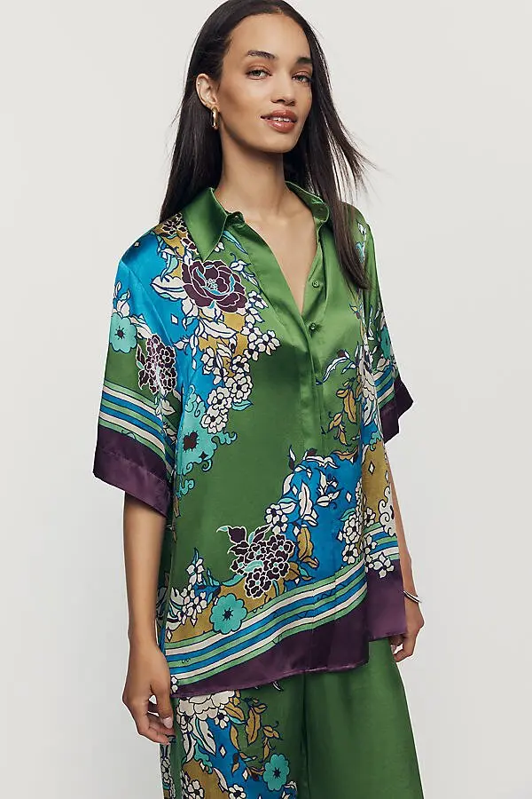 ALEMAIS Nanci Silk Shirt Top