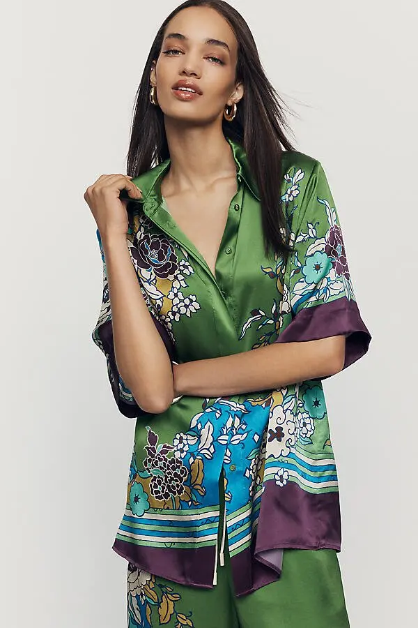 ALEMAIS Nanci Silk Shirt Top