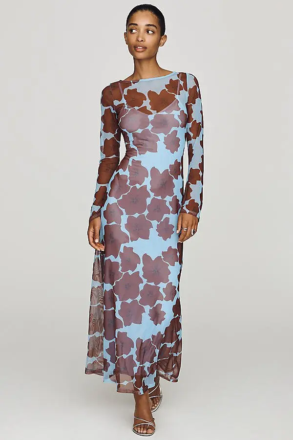 NEVER FULLY DRESSED Mesh Maxi Dress
