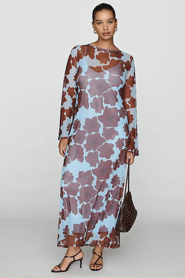 NEVER FULLY DRESSED Mesh Maxi Dress