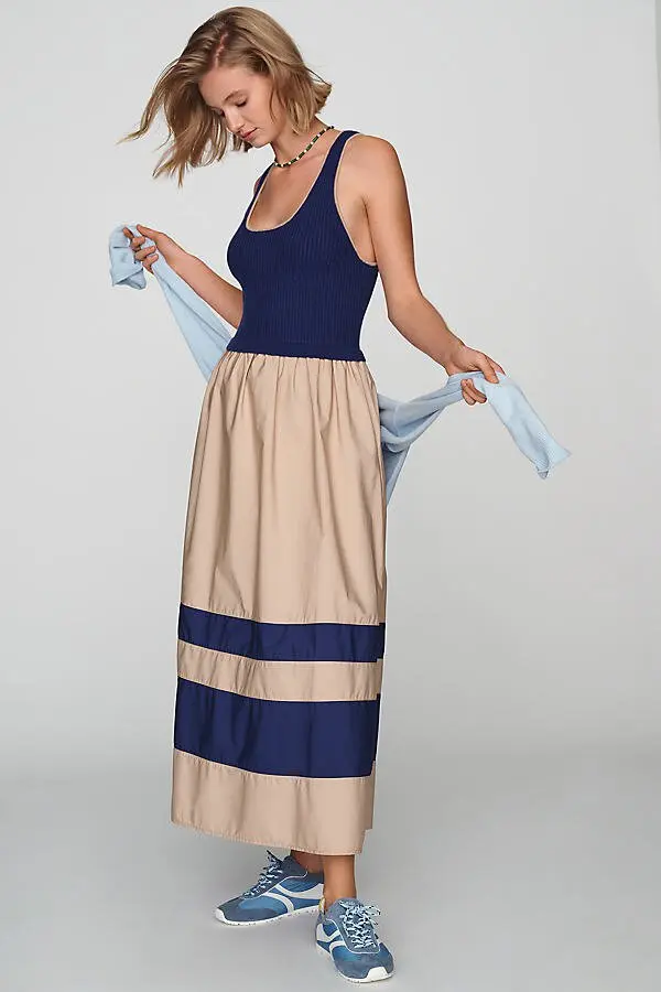 Anthropologie Thea Twofer Sweater Dress - Navy