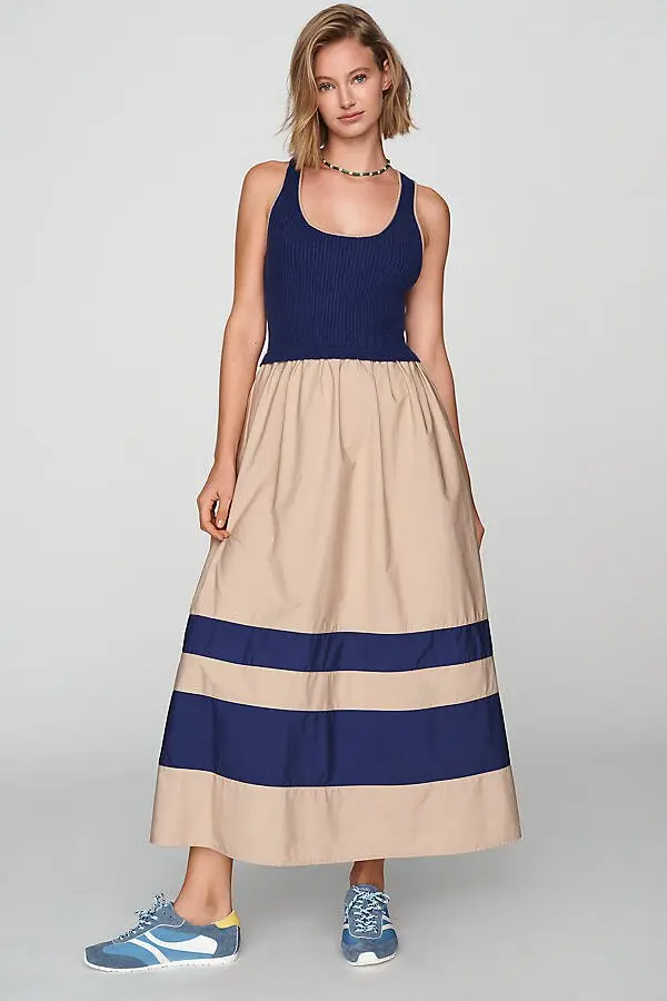 Anthropologie Thea Twofer Sweater Dress - Navy