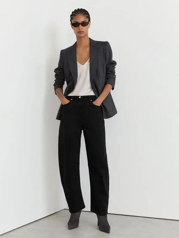 REISS Levitt Barrel-leg Jeans