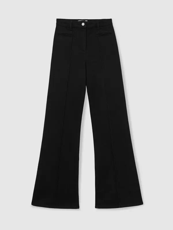 REISS Claude Pintuck-detail Flared Jeans