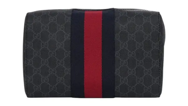 Gucci Gg Supreme Toiletry Beauty Case - Black/grey