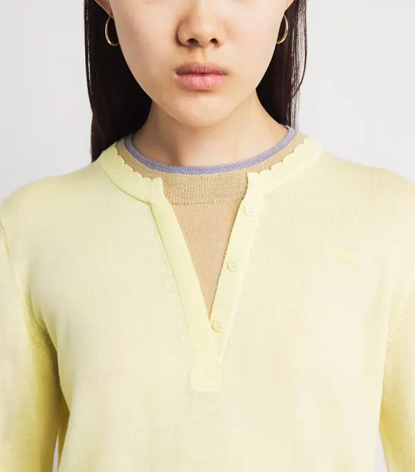 Claudie Pierlot Wool Layered Sweater