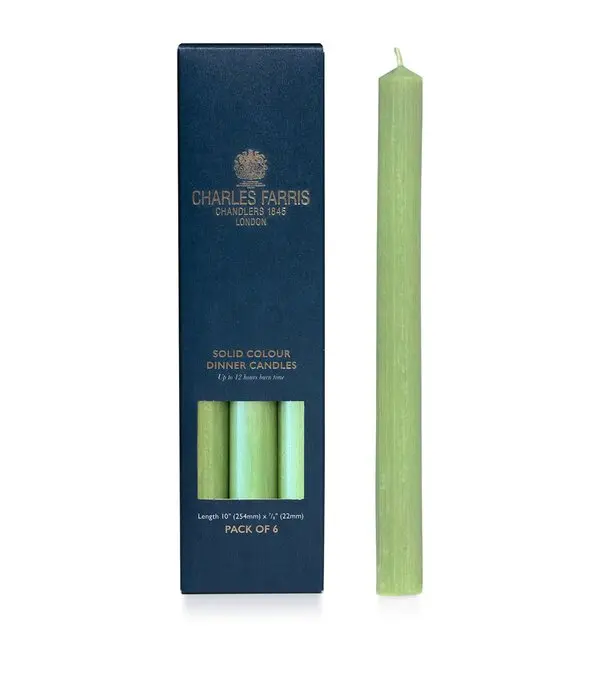 CHARLES FARRIS Dinner Candles - Green