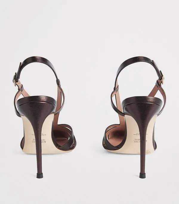 MALONE SOULIERS Metallic Leather Janette Slingback Pumps 90