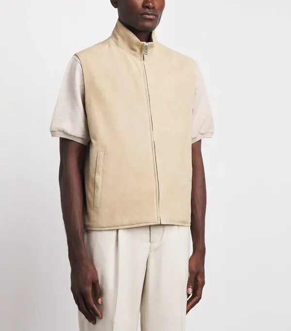 Ralph Lauren Purple Label Reversible Lambskin Gilet