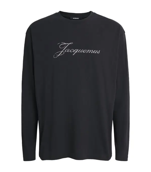 Jacquemus Cotton-hemp Logo Long-sleeve T-shirt