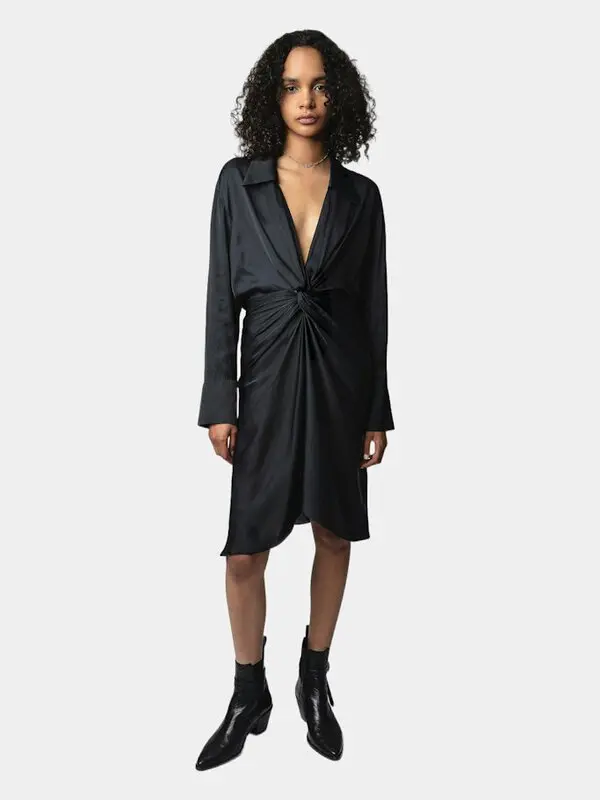 Zadig&Voltaire Rozo Satin Dress - Black