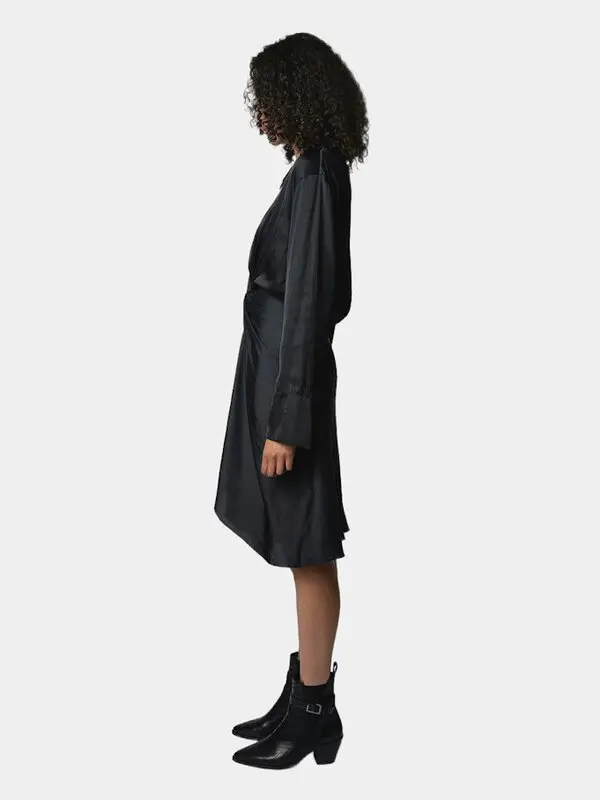 Zadig&Voltaire Rozo Satin Dress - Black