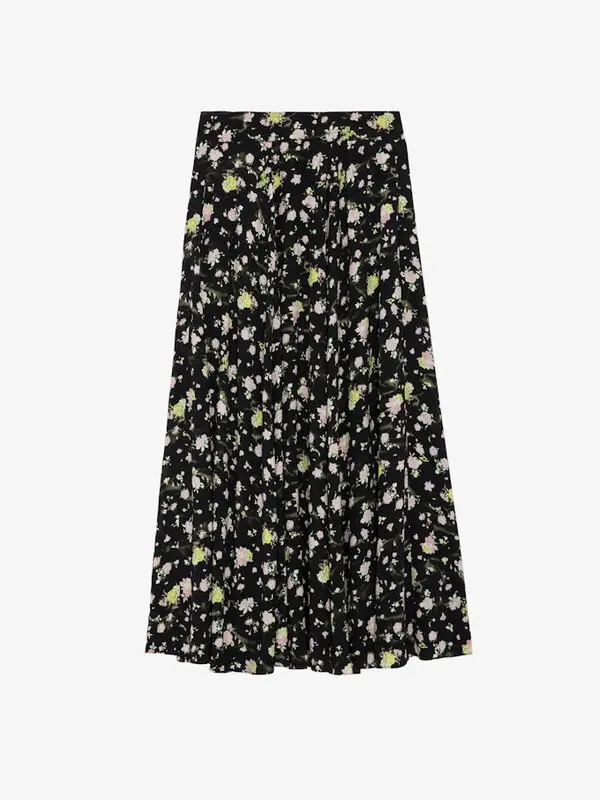 Zadig&Voltaire Joyo Soft Crinkle Roses Skirt