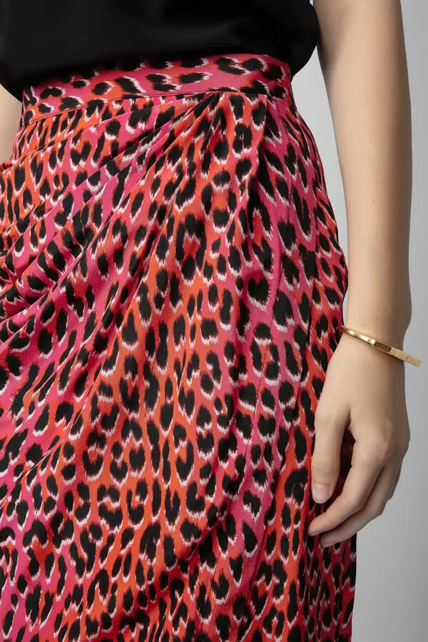 Zadig&Voltaire Jamelia Leopard Silk Skirt