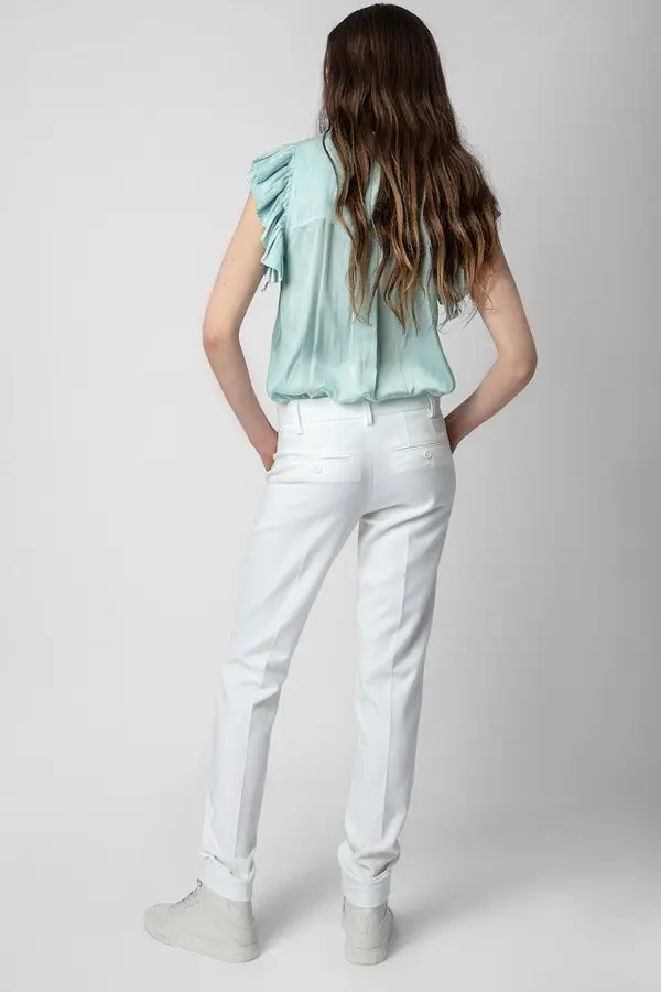 Zadig&Voltaire Tiza Satin Top - Celadon