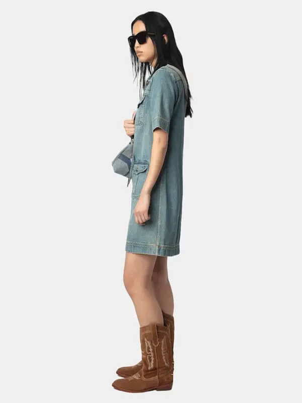 Zadig&Voltaire Utility Denim Mini Dress
