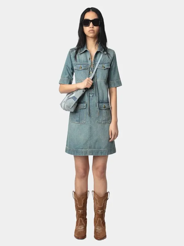 Zadig&Voltaire Utility Denim Mini Dress