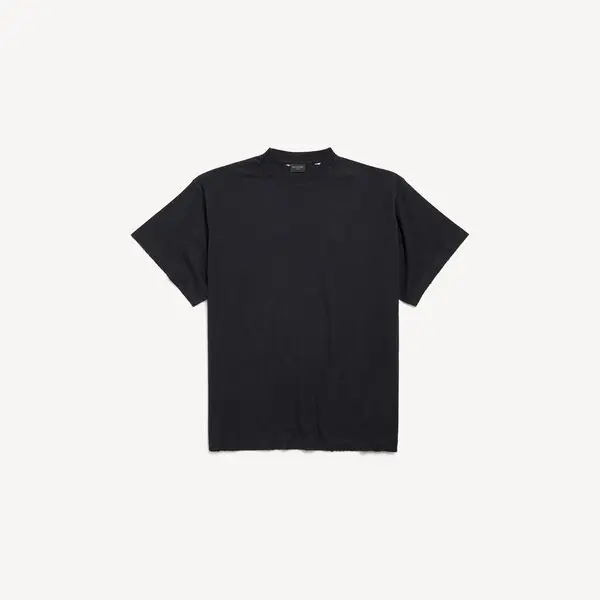 Balenciaga Security Tape Logo T-shirt Oversized - Black