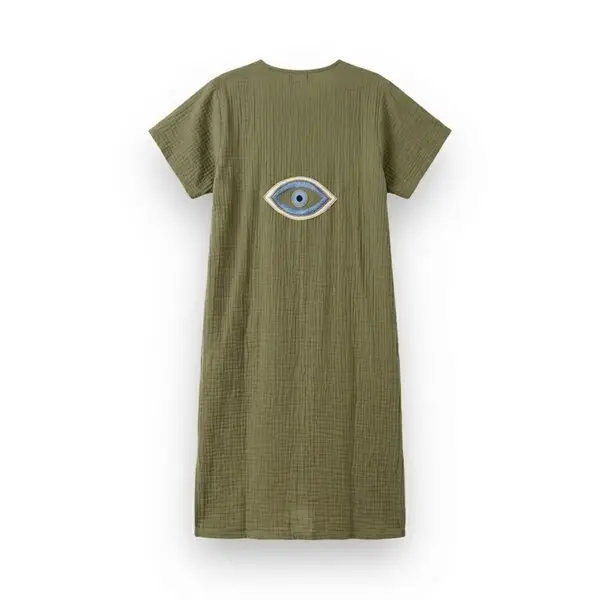 CASA DUNIYA Embroidered Cover-up - Green