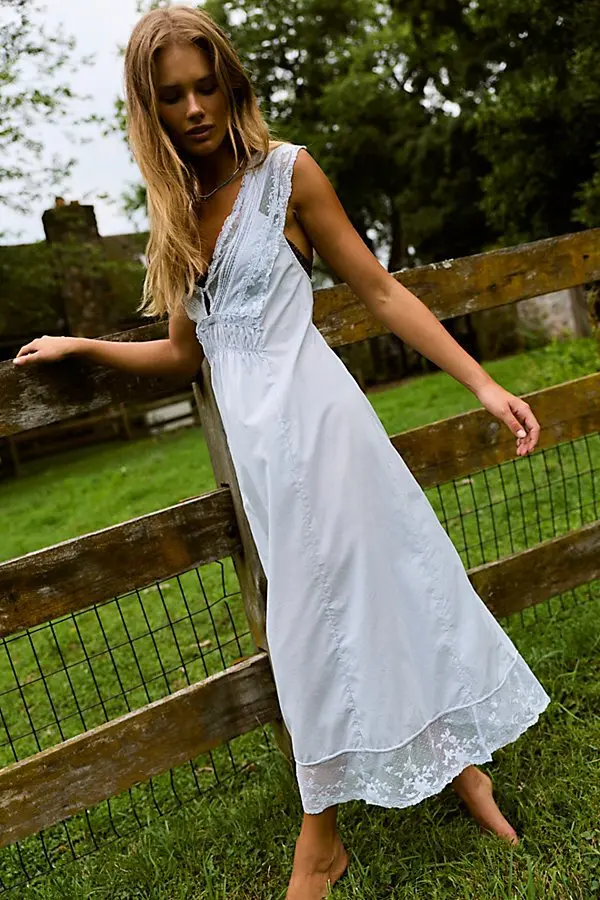 Free People Stardust Nightie - Arctic Ice