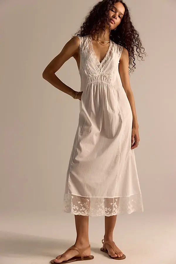 Free People Stardust Nightie - Clean Ivory