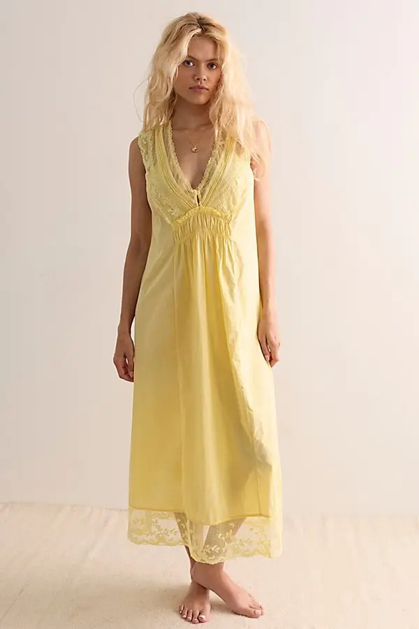Free People Stardust Nightie - Summer Lemonade