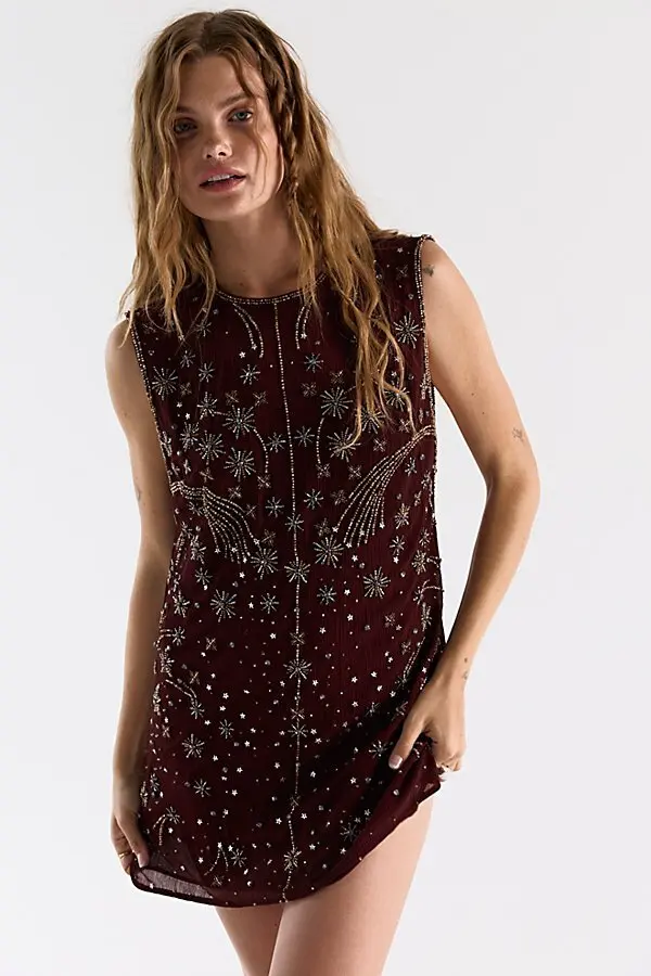 Free People Embellished Mini Dress