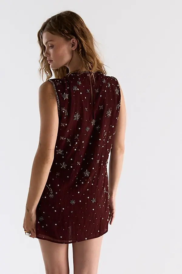 Free People Embellished Mini Dress