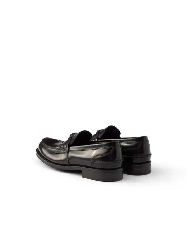 Prada Brushed Leather Loafers