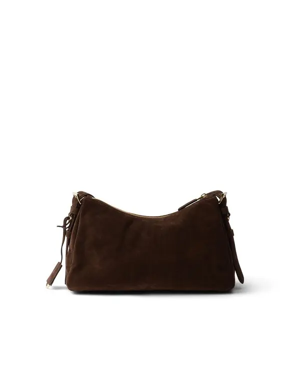 Prada Aimée Medium Suede Shoulder Bag