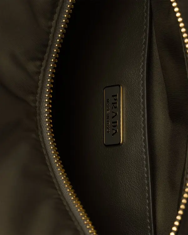 Prada Explore Small Re-nylon And Leather Shoulder Bag - Green